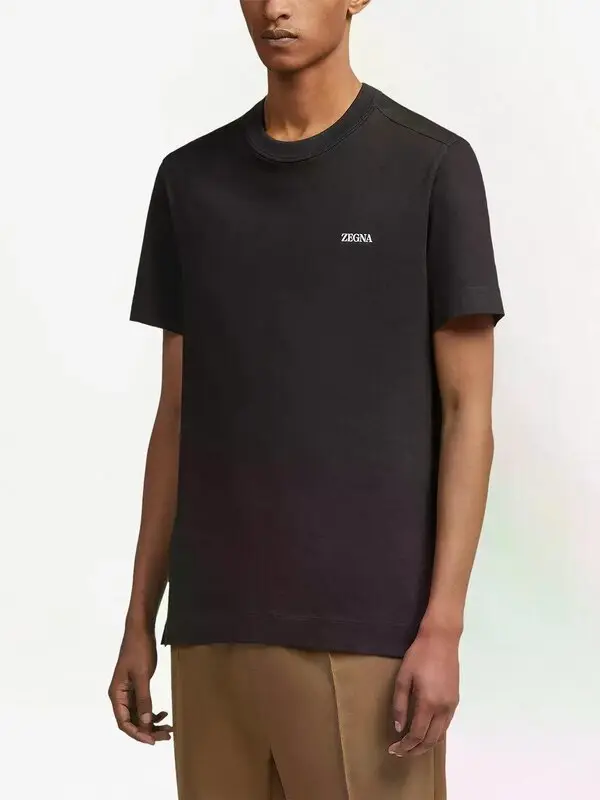 Zegna Logo-embroidered T-shirt