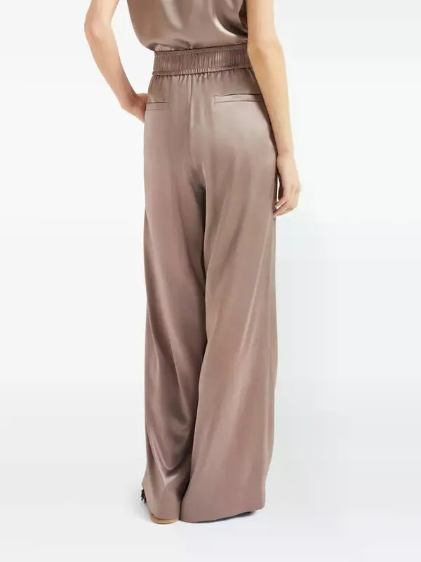 Brunello Cucinelli Silk-satin Trousers - Neutrals