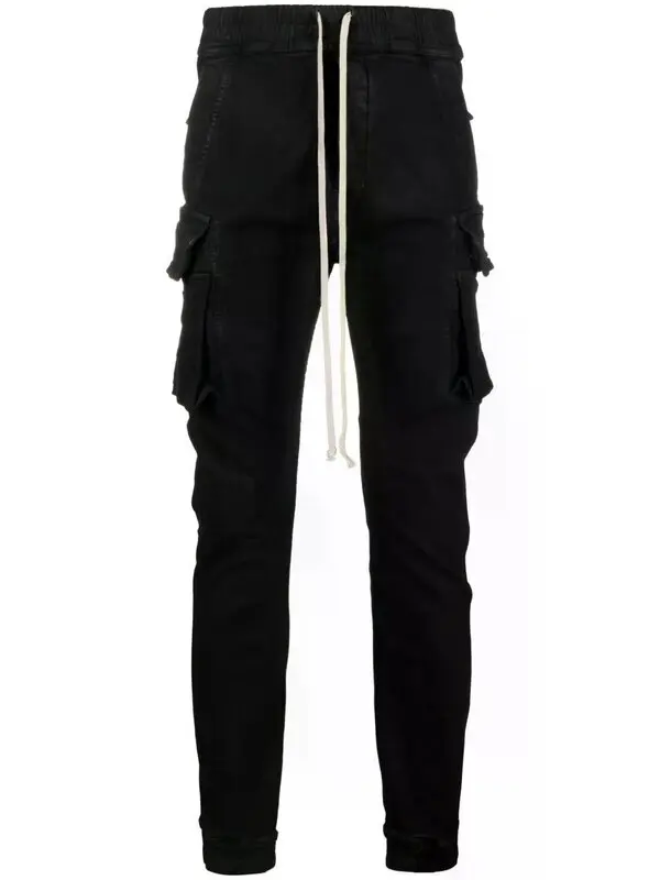 Rick Owens Mastodon Drawstring Slim-fit Trousers - Black