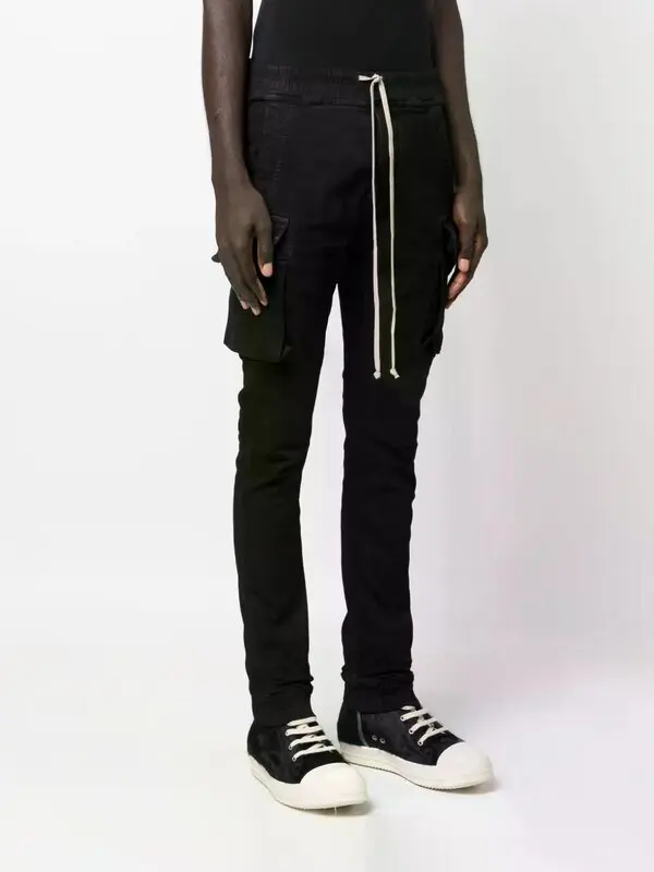 Rick Owens Mastodon Drawstring Slim-fit Trousers - Black