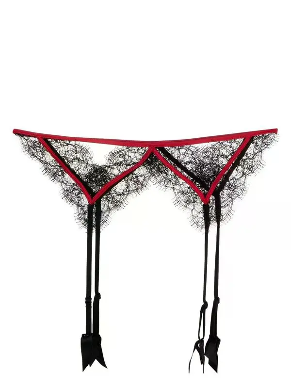 Kiki De Montparnasse Lace Detailing Garter Belt - Black