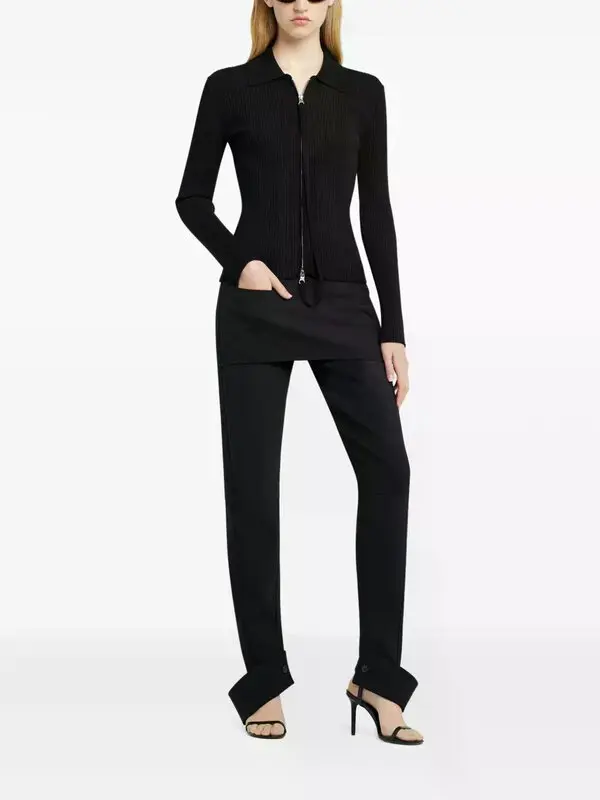 COURREGES Zip-up Cardigan With Appliqué Logo
