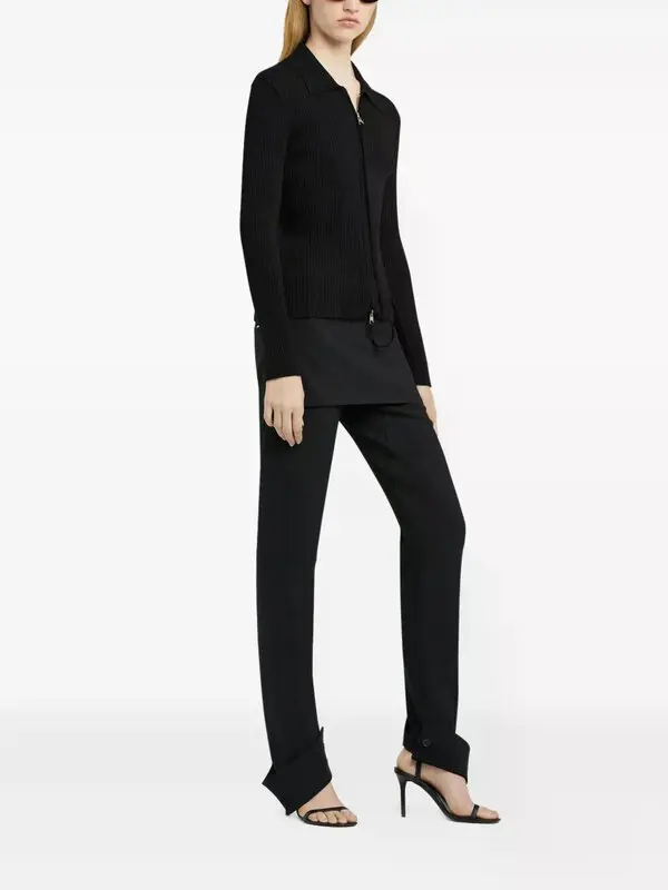 COURREGES Zip-up Cardigan With Appliqué Logo