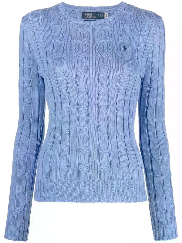 Polo Ralph Lauren Cable-knit Crewneck Sweater - Blue