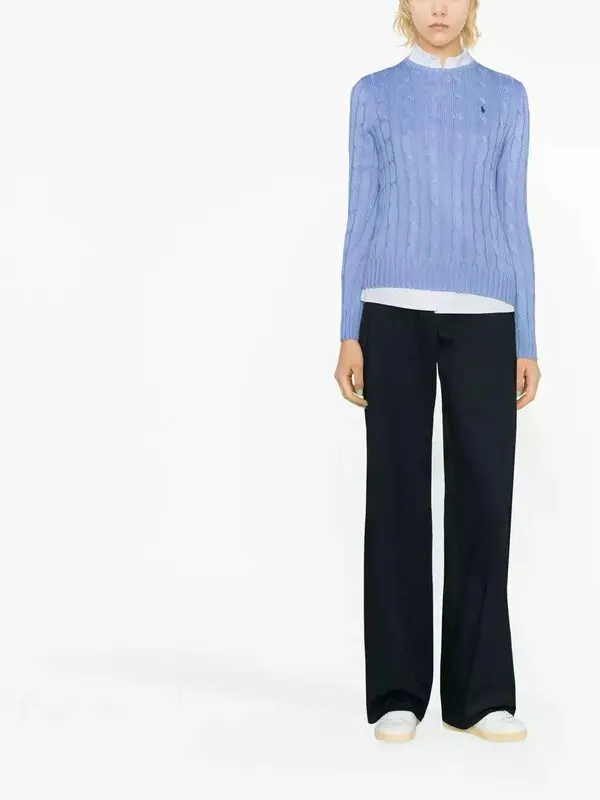Polo Ralph Lauren Cable-knit Crewneck Sweater - Blue