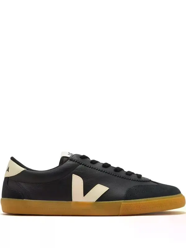 VEJA Volley Leather Sneakers - Black
