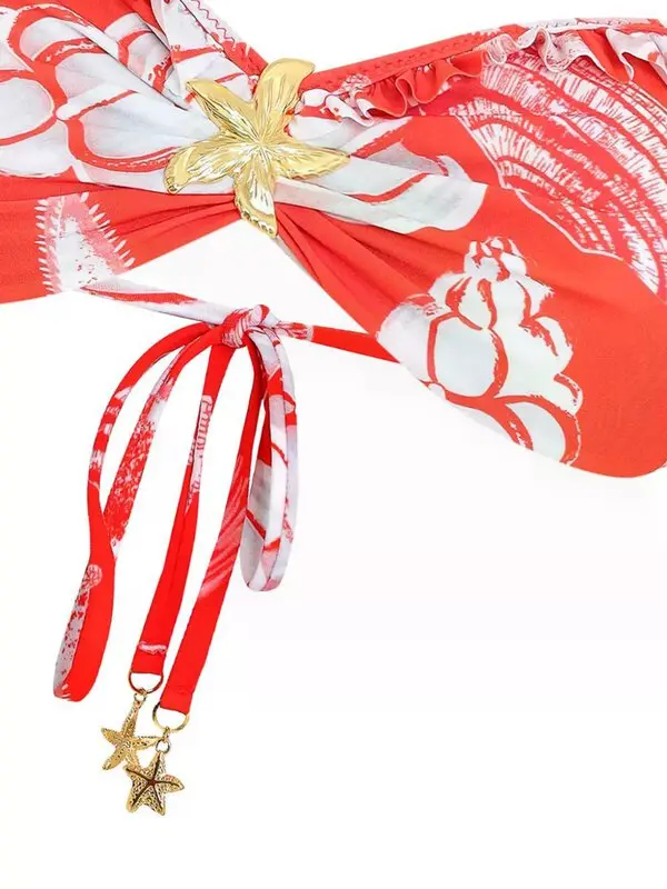 AMIR SLAMA Starfish-print Bandeau Bikini