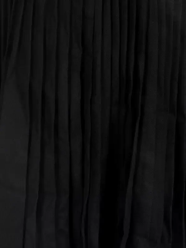 Balenciaga Creased Wool Pleated Midi Skirt