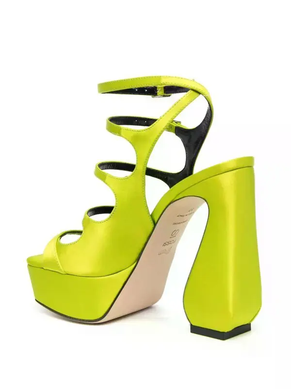 SERGIO ROSSI 140mm Platform Leather Sandals