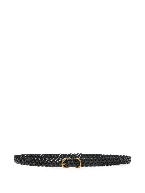Polo Ralph Lauren Vachetta Braided Skinny Belt - Black