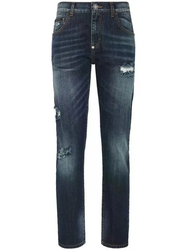 Philipp Plein Distressed Denim Trousers