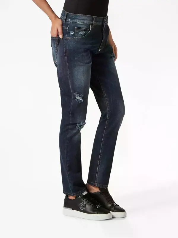 Philipp Plein Distressed Denim Trousers