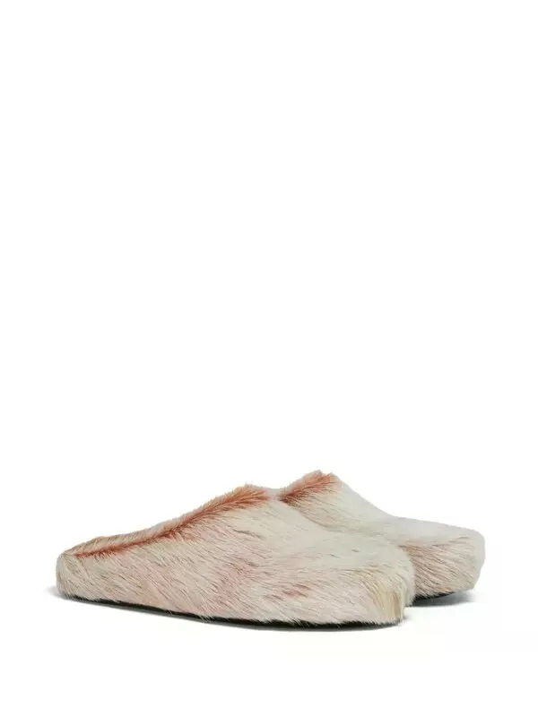 Marni Calf Hair Clogs - Neutrals