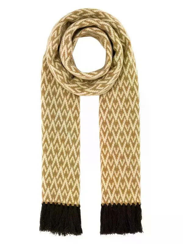 Valentino Garavani Geometric-patterned Scarf - Neutrals