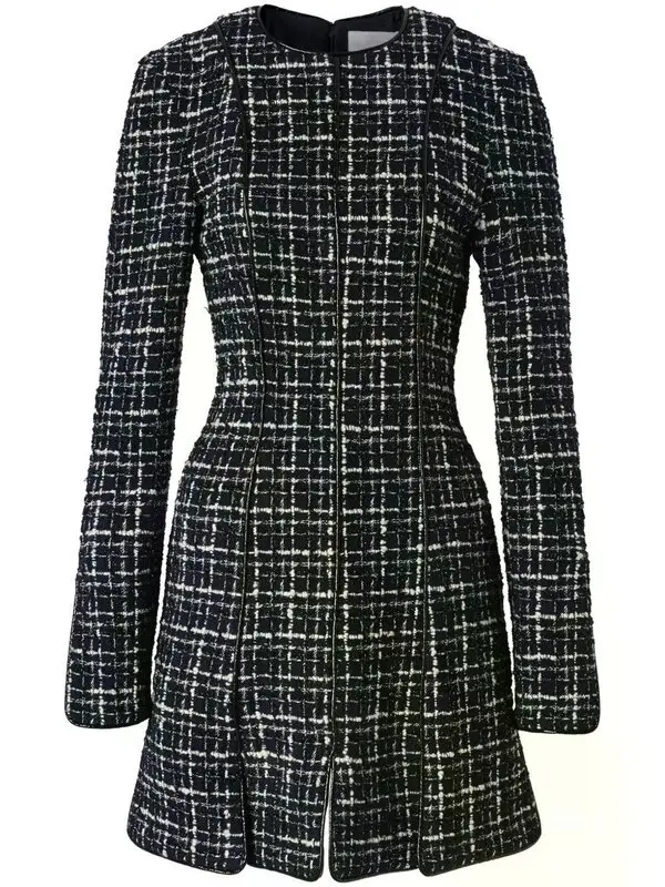 GENNY Plaid Tweed Mini Dress