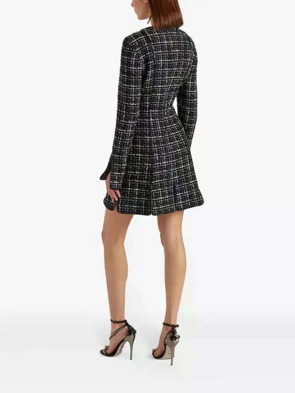 GENNY Plaid Tweed Mini Dress
