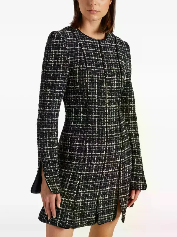 GENNY Plaid Tweed Mini Dress