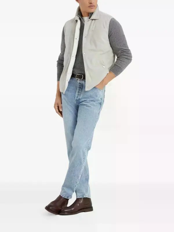 Brunello Cucinelli Zip-fastening Cashmere Sweater - Grey