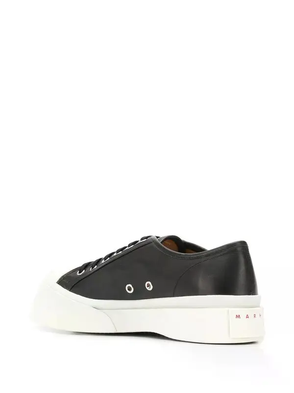 Marni Pablo Leather Flatform Sneakers - Black