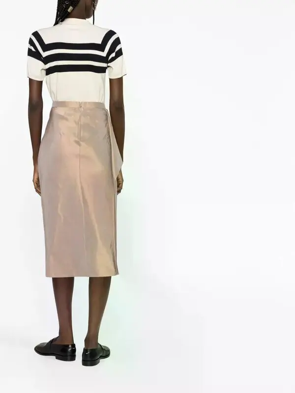 MAISON MARGIELA Moiré-effect Ruffled Midi Skirt