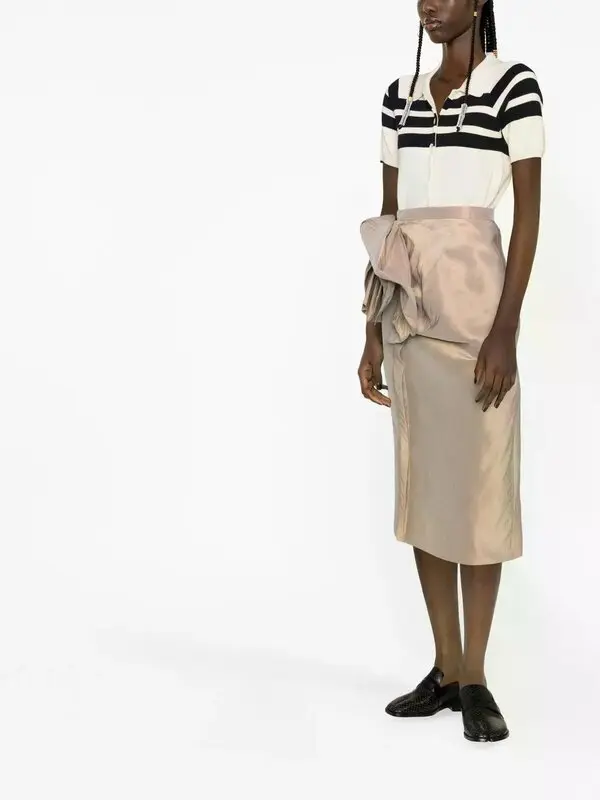 MAISON MARGIELA Moiré-effect Ruffled Midi Skirt