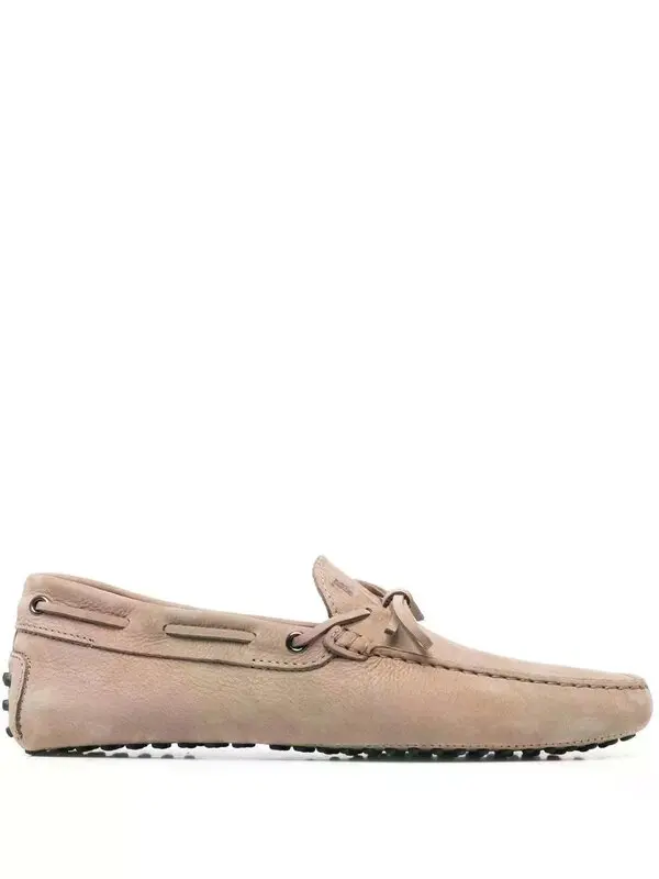 TOD'S Tie-fastening Suede Loafers - Neutrals