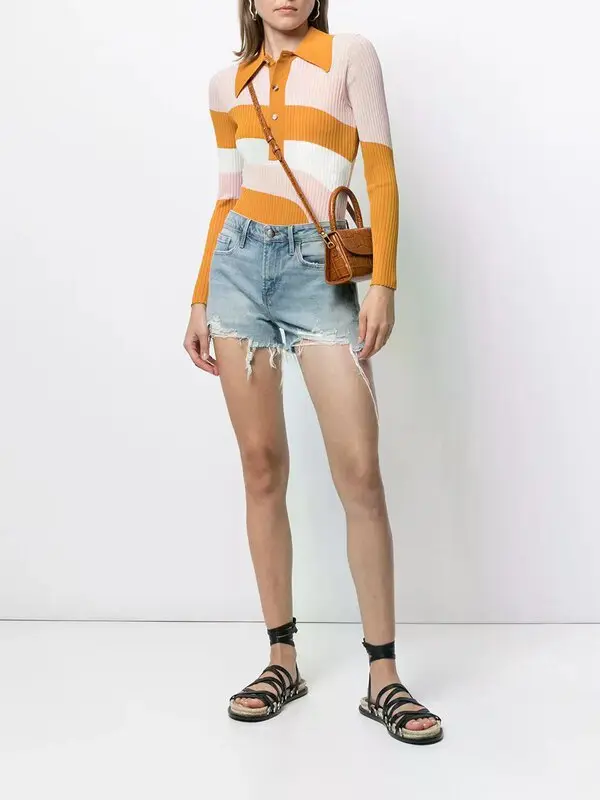 FRAME Distressed Denim Shorts