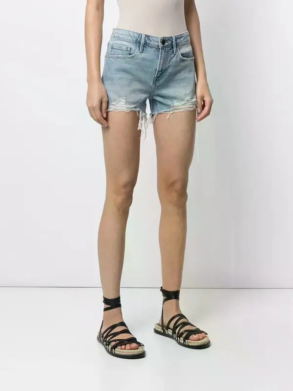 FRAME Distressed Denim Shorts