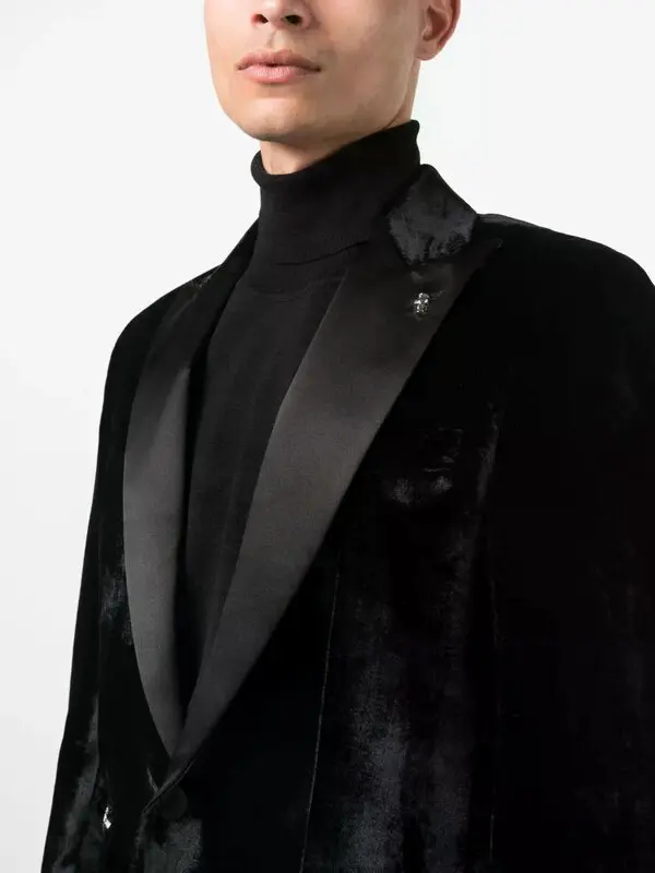Philipp Plein Single-breasted Velvet Blazer