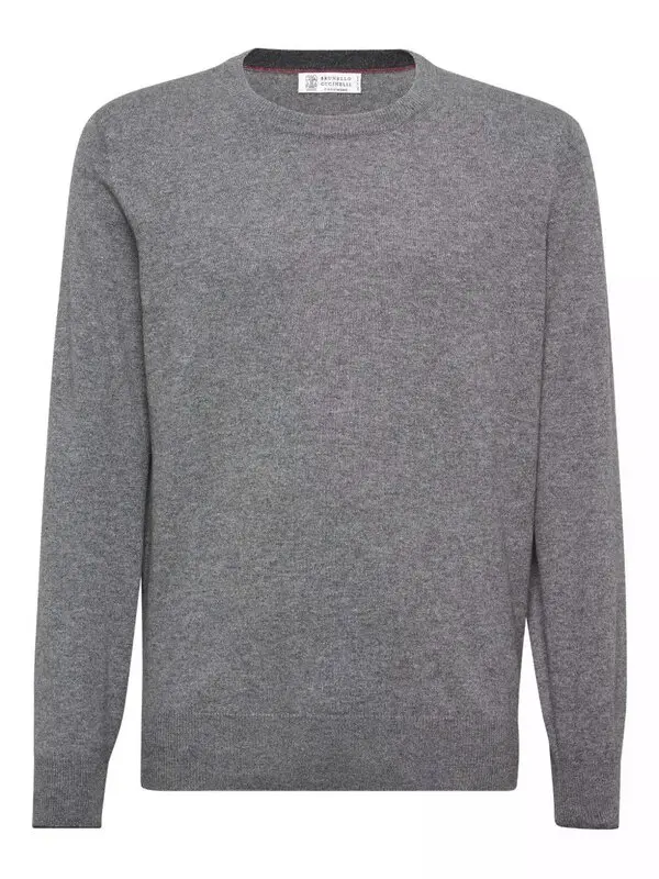 Brunello Cucinelli Crew Neck Cashmere Jumper - Grey