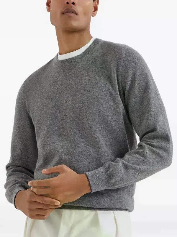 Brunello Cucinelli Crew Neck Cashmere Jumper - Grey