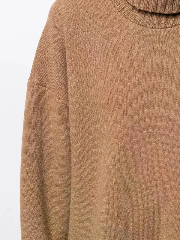 Proenza Schouler Cashmere Roll Neck Drop Shoulder Jumper - Brown