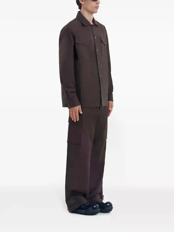 Marni Cotton Cargo Pants - Brown