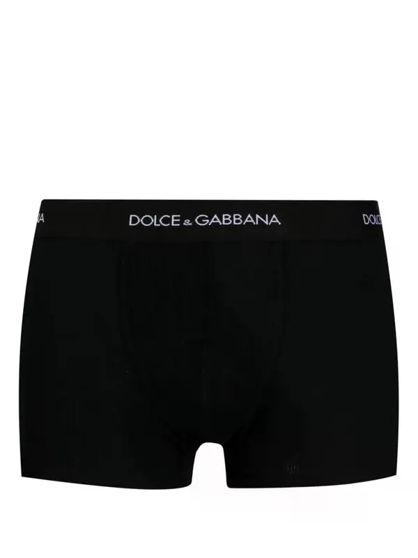 Dolce & Gabbana Logo-waist Cotton Boxers - Black
