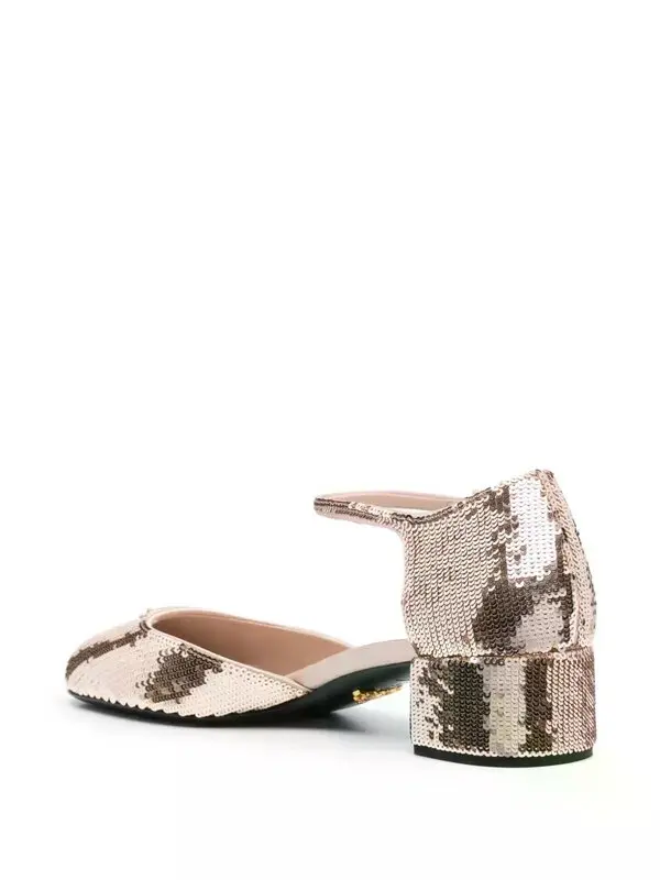 Prada 35mm Sequined Pumps - Pink