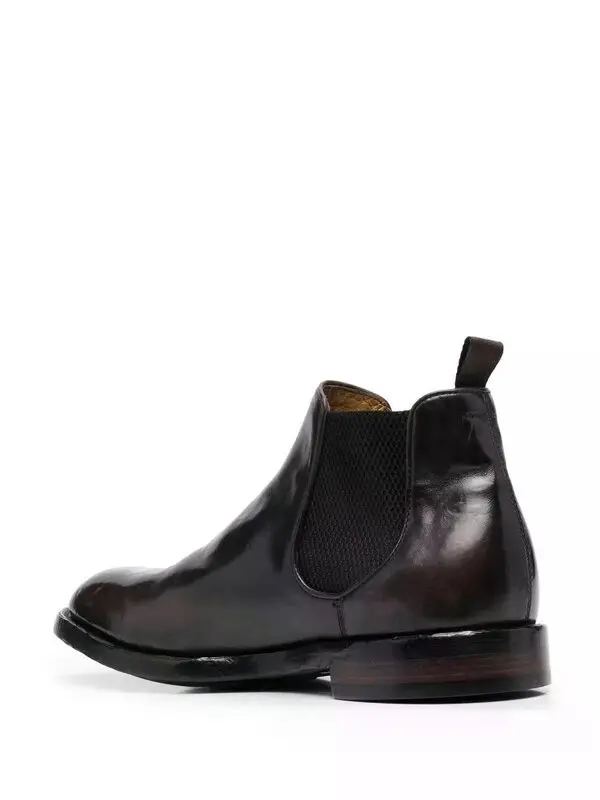 Officine Creative Elasticated-panel Leather Boots - Brown