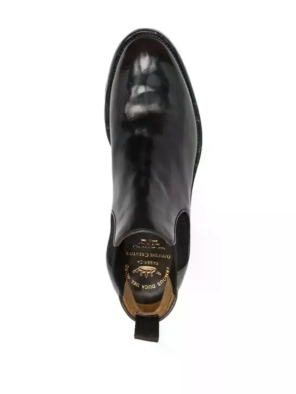 Officine Creative Elasticated-panel Leather Boots - Brown