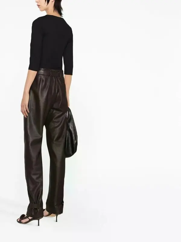Vince Fine-ribbed Half-length Sleeve Top - Black