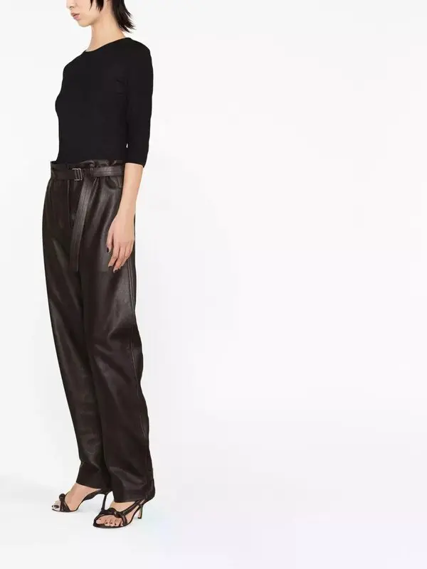 Vince Fine-ribbed Half-length Sleeve Top - Black