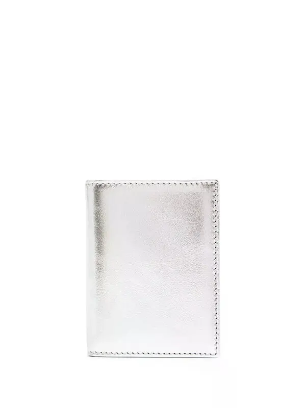 Comme Des Garçons Metallic Bi-fold Cardholder - Silver