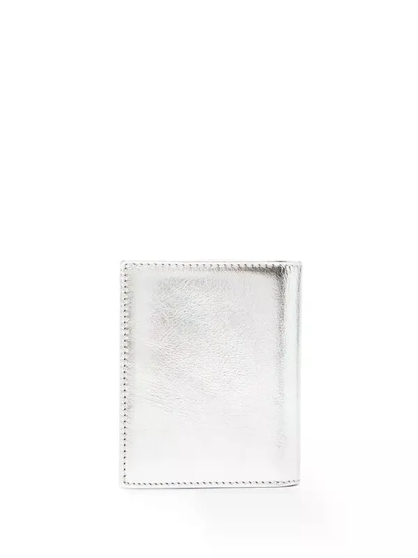 Comme Des Garçons Metallic Bi-fold Cardholder - Silver