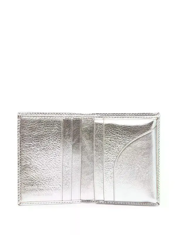 Comme Des Garçons Metallic Bi-fold Cardholder - Silver