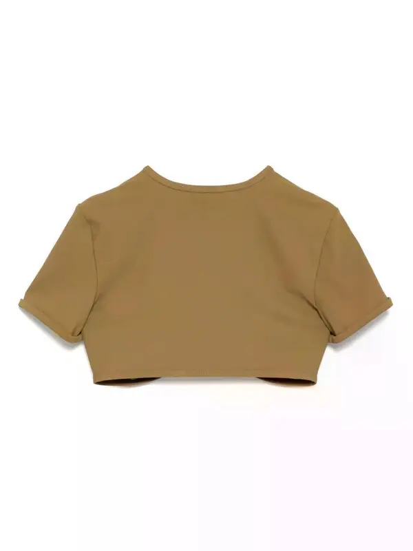 Christopher Esber Ruched Orbit Crop T-shirt