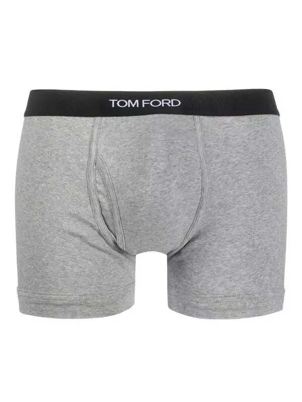 TOM FORD Logo-waistband Boxer Briefs - Grey