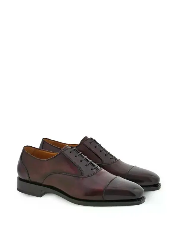 FERRAGAMO Square-toe Leather Oxford Shoes