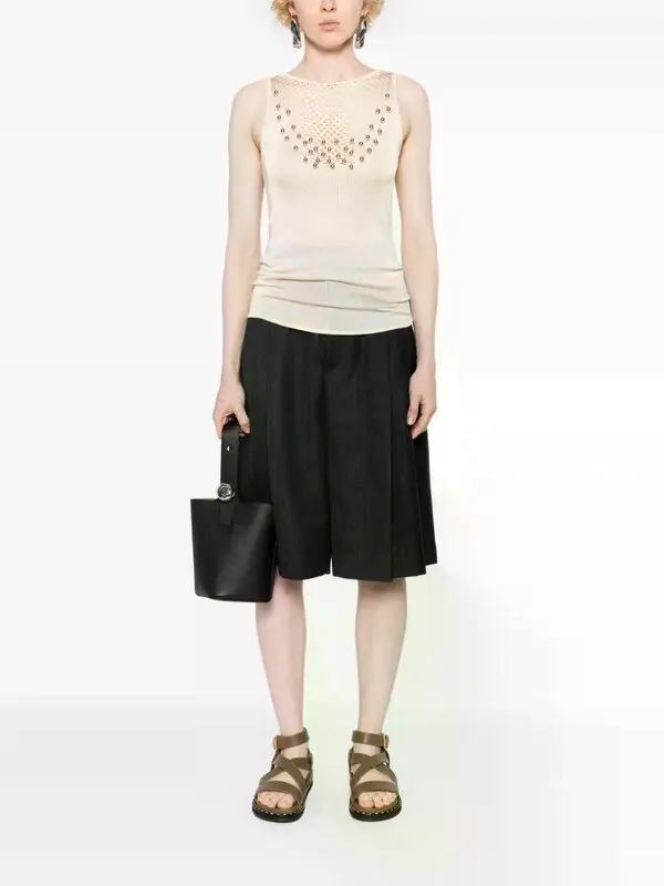 Rabanne Bead-embellished Knitted Top