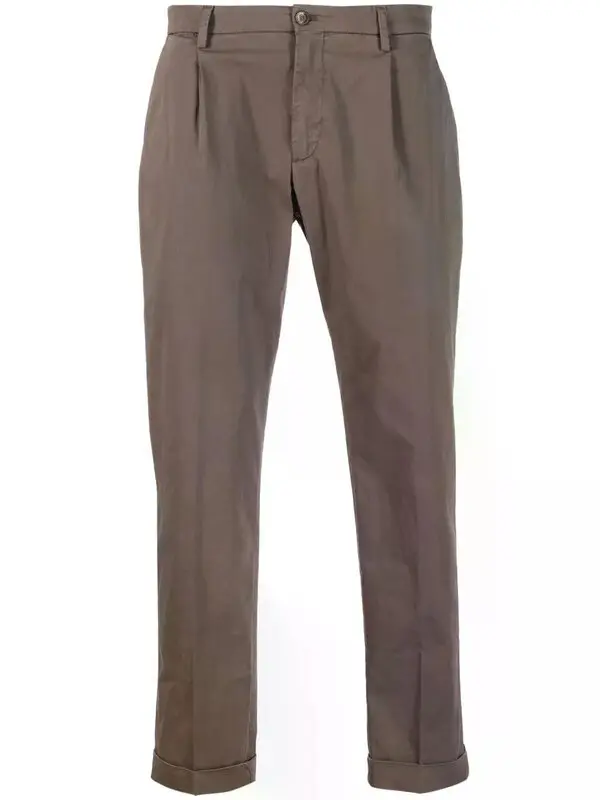 BRIGLIA 1949 Tapered Cotton Chinos - Brown