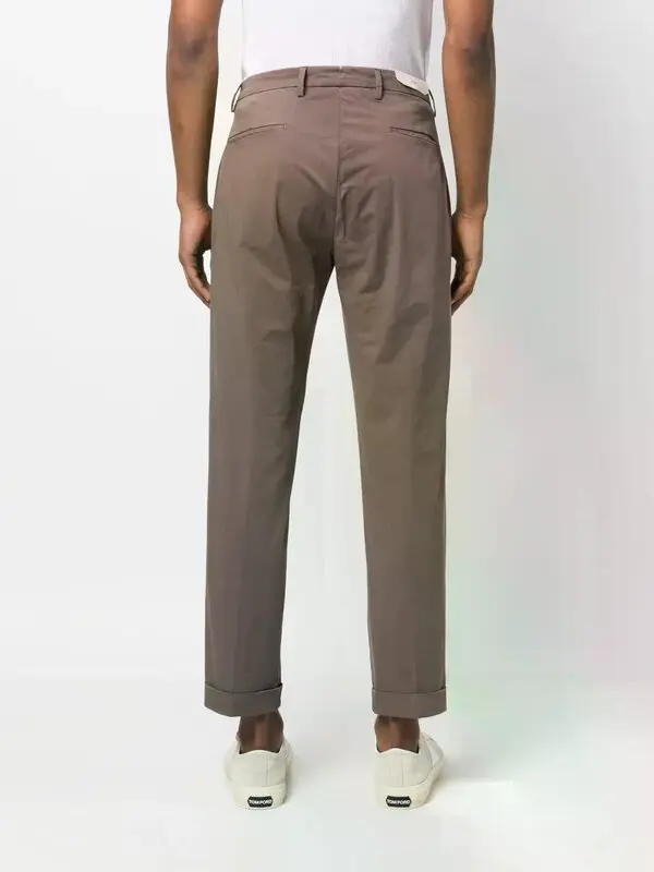 BRIGLIA 1949 Tapered Cotton Chinos - Brown