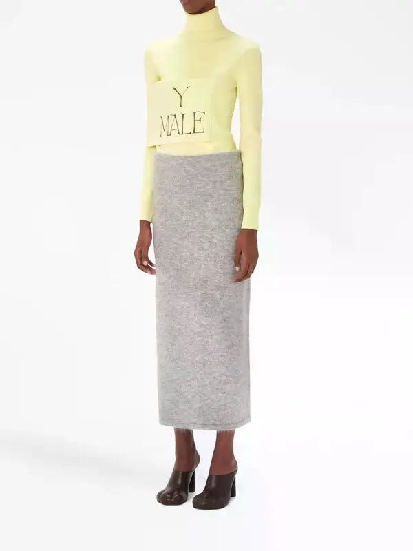 JW Anderson Side-slit Tube Skirt - Grey