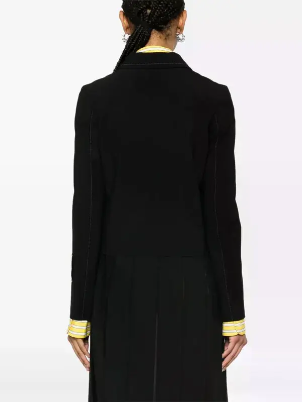 Marni Contrast-stitching Jacket - Black